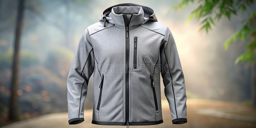 Stylish Gray Softshell Jacket with Black Accents Perfect for Outdoor ...
