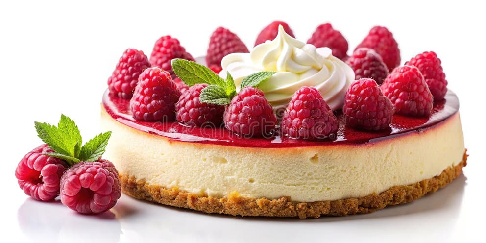 A Stunning Visual Feast Indulge in a Decadent Raspberry Cheesecake ...