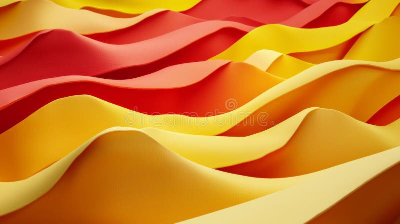 Experience the Vibrant Beauty of Yellow and Red Waves Flowing Smoothly ...