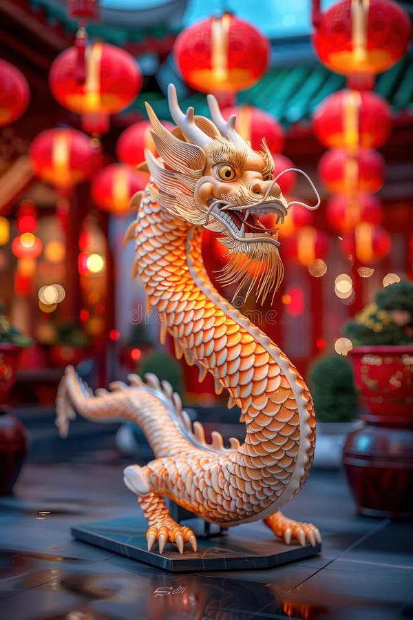 Experience the Vibrant Dragon Dance Under Red Lanterns Dynamic ...