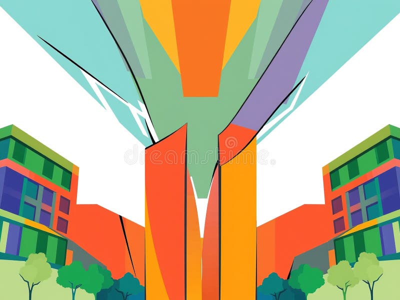 Stunning Architectural Fragmentation a Deconstructed Urban Cityscape in ...