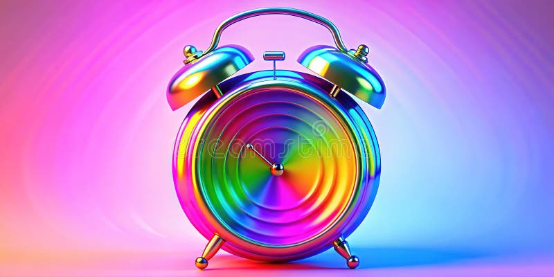 Dynamic Abstract Alarm Clock Loop Animation a Colorful Energetic Visual ...