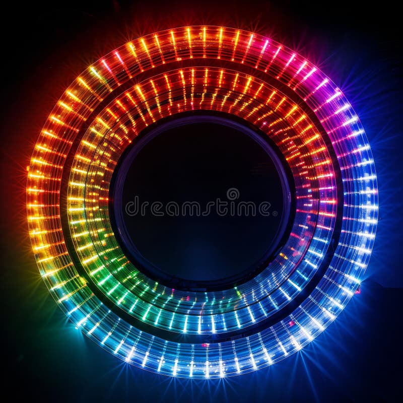 Experience Vibrant LED Circular Patterns Featuring an Impressive and ...