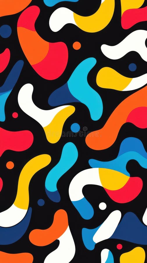 Experience a Vibrant Mix of Playful Shapes and Dynamic Lettering in a ...