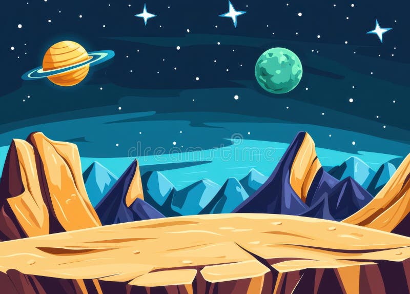 Experience a Vibrant Spacethemed Animation with Stars and Planets in a ...