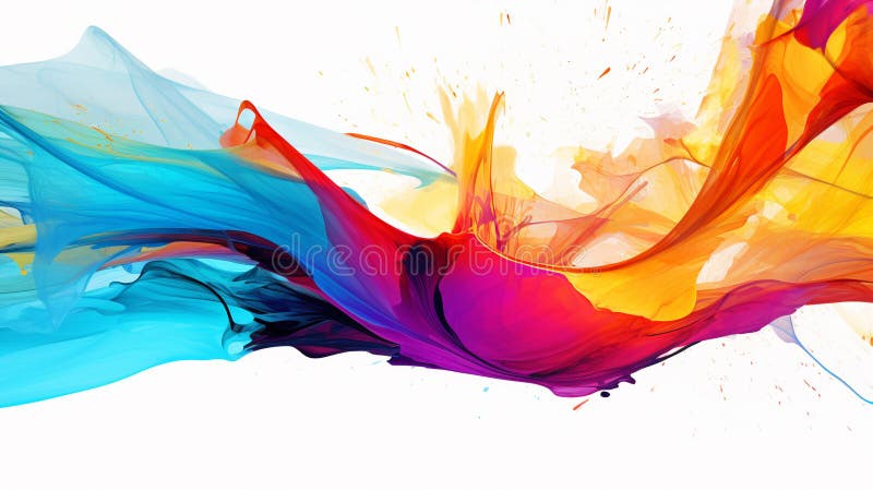 Vivid Splashes of Paint Abstract Expressionism Stock Illustration ...