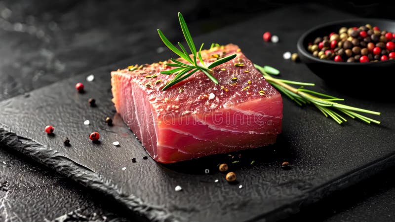Experience the Visual Delight of a Perfectly Cooked Tuna Filet, a ...