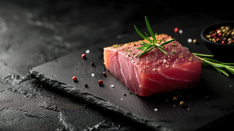 Experience the Visual Delight of a Perfectly Cooked Tuna Filet, a ...