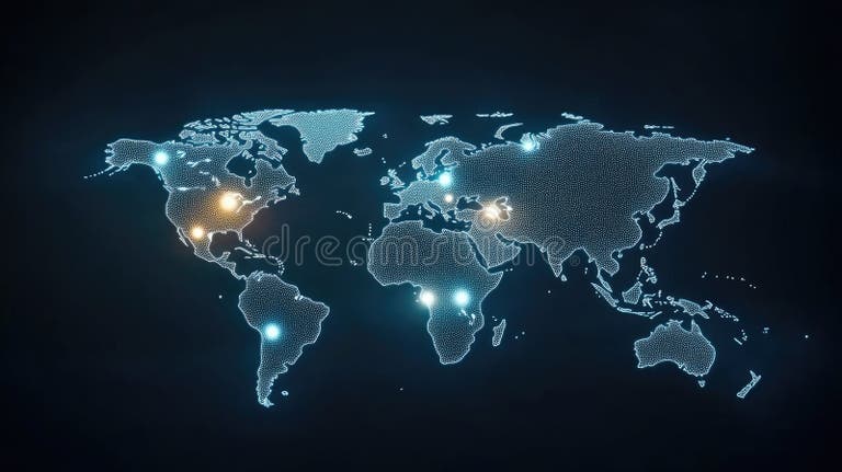 Experience a Visual Representation of a Global Network Connection Map ...