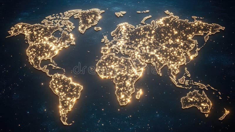 Experience a Visual Representation of a Global Network Connection Map ...