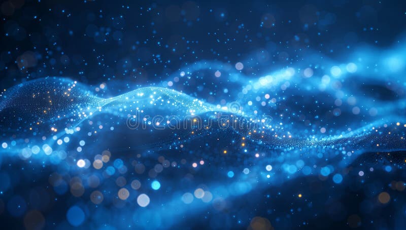 Experience Visually Stunning Digital Waves Illuminated with Sparkling ...