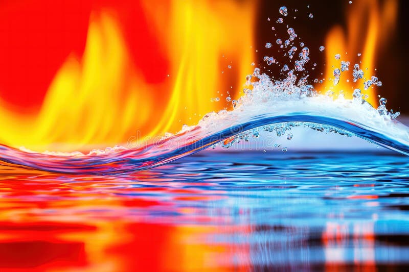 Experience the Vivid, Dynamic Clash of Mesmerizing Water and Fiery ...