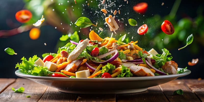 Experience the Whirlwind of Flavor Dynamically Blurred Chicken Salad ...