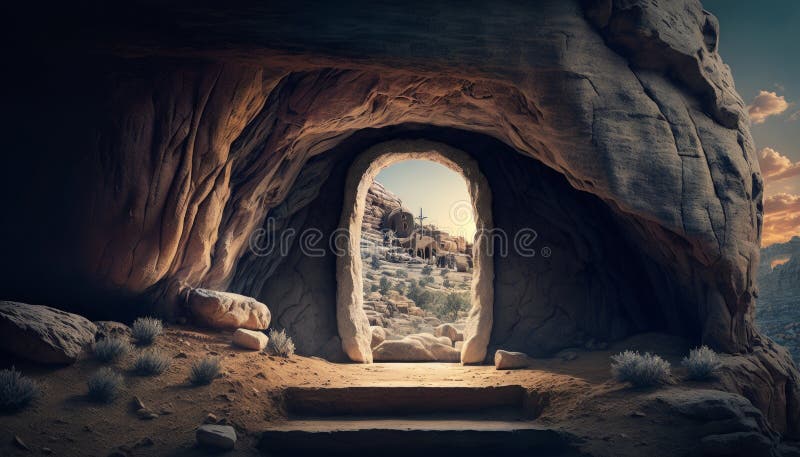 Empty Tomb of Jesus. AI Generative. Stock Illustration - Illustration ...