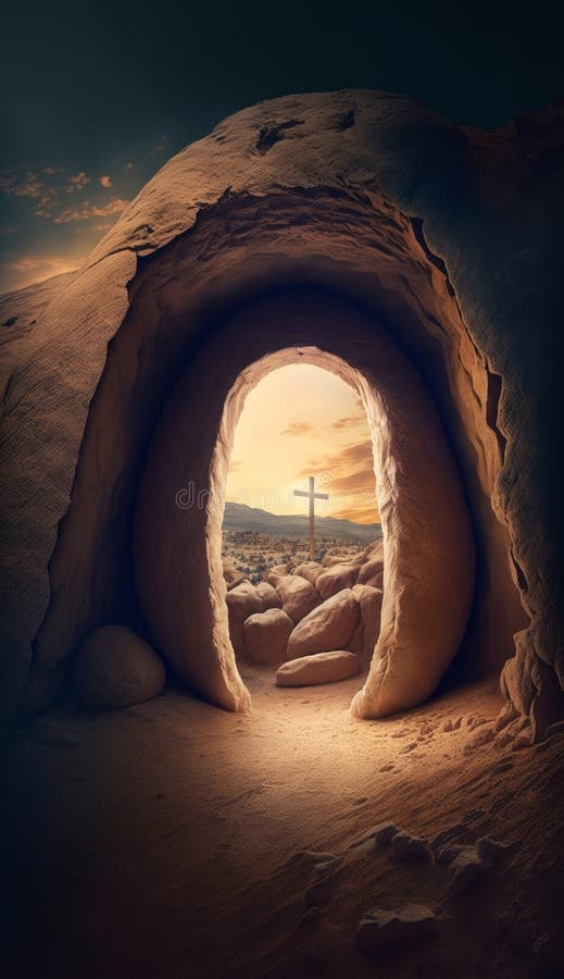 Empty Tomb of Jesus. AI Generative. Stock Illustration - Illustration ...