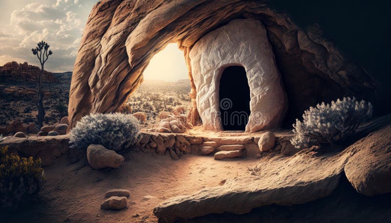 Empty Tomb of Jesus. AI Generative. Stock Illustration - Illustration ...