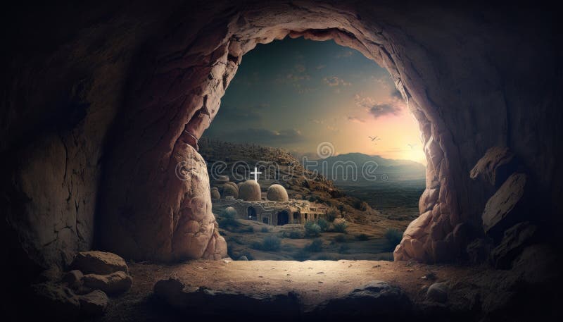 Empty Tomb of Jesus. AI Generative. Stock Illustration - Illustration ...