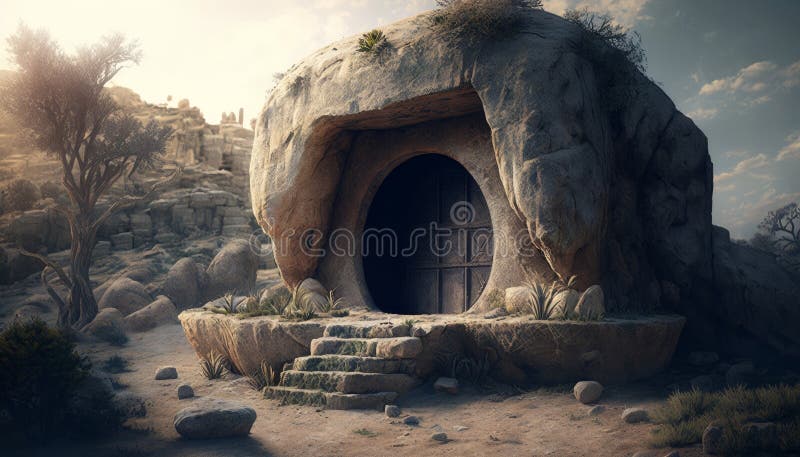 Empty Tomb of Jesus. AI Generative. Stock Illustration - Illustration ...