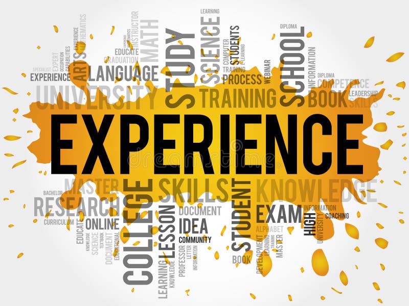 Experience word cloud stock illustration. Illustration of conceptual ...