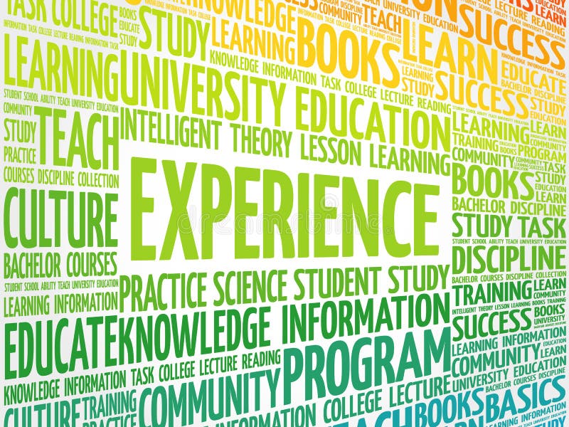 Experience word cloud stock illustration. Illustration of icon - 205447971