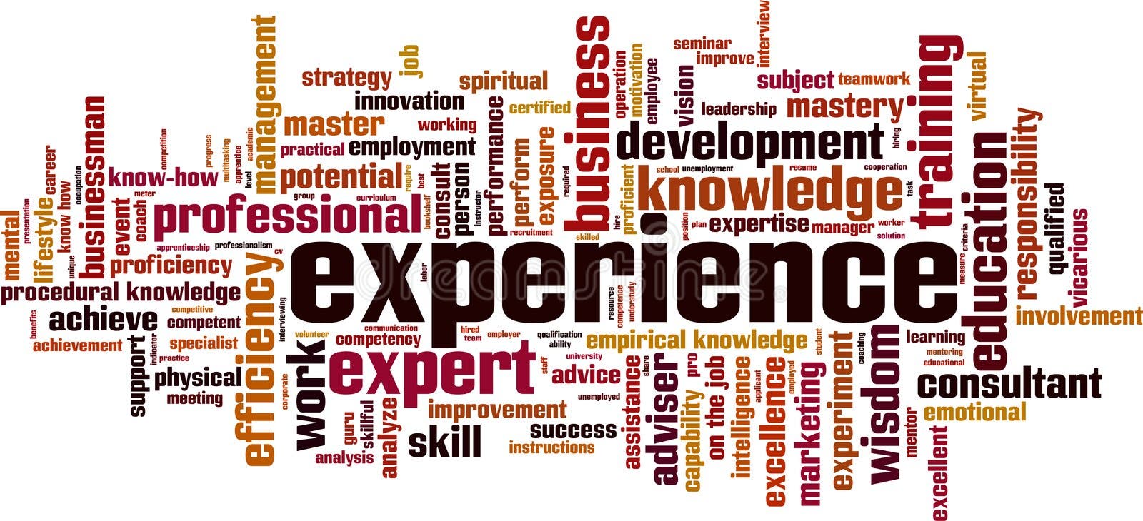 Work experience word cloud stock vector. Illustration of excellence ...