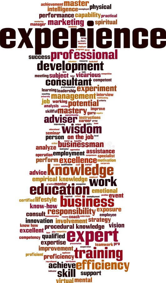 Work experience word cloud stock vector. Illustration of excellence ...