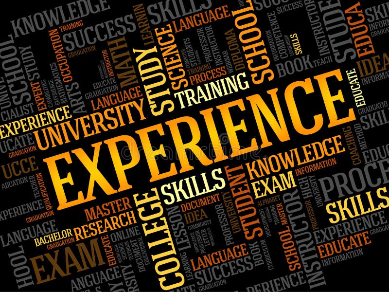 Experience word cloud stock illustration. Illustration of advice ...