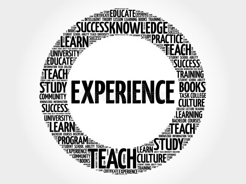 Experience word cloud stock illustration. Illustration of advice ...