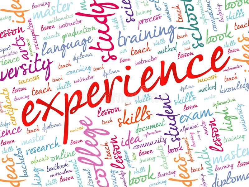 Experience Word Cloud Collage Stock Illustration - Illustration of ...