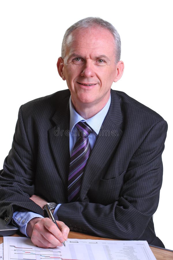 Experienced Businessman at Work Stock Photo - Image of portrait, space ...