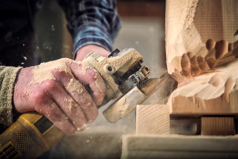 Experienced Carpenter Saw Sculpture Stock Image - Image of machine ...