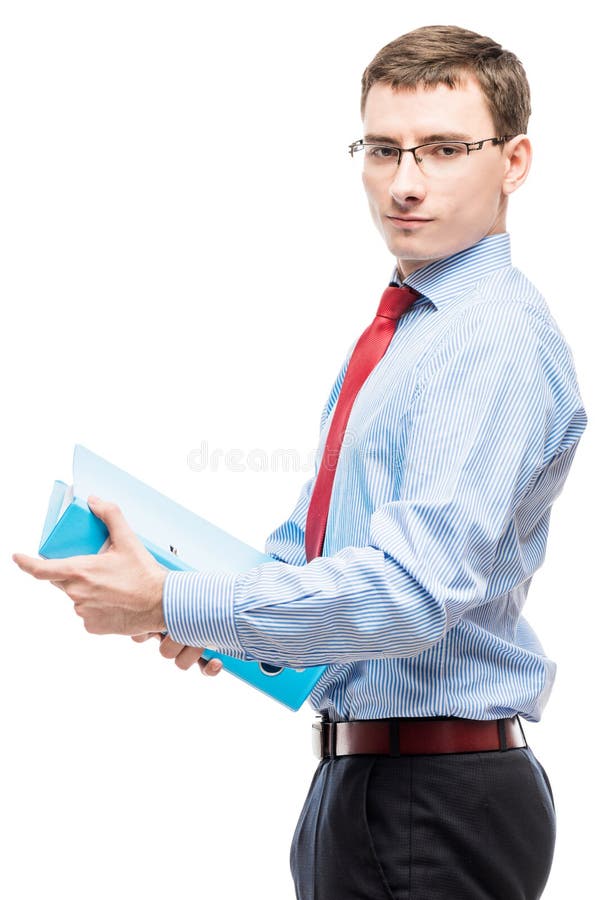 Experienced Chief Accountant Posing in Studio Stock Photo - Image of ...