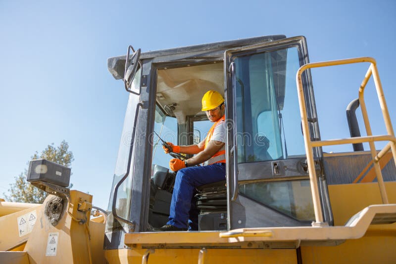 Experienced Construction Worker Working Hard at Factory Stock Image ...