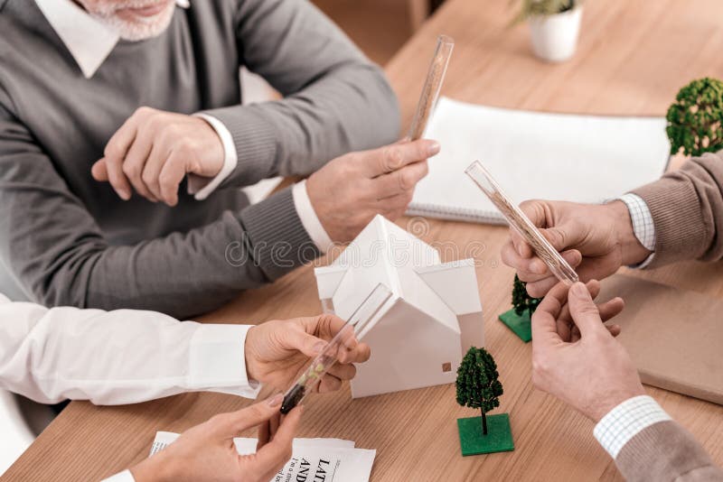 Experienced Ecologists Sitting at the Table Stock Photo - Image of ...