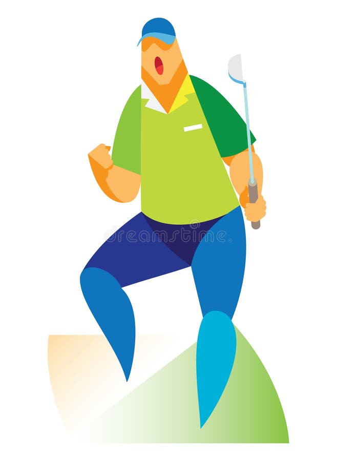 An Experienced Golfer is the Winner Stock Vector - Illustration of ...
