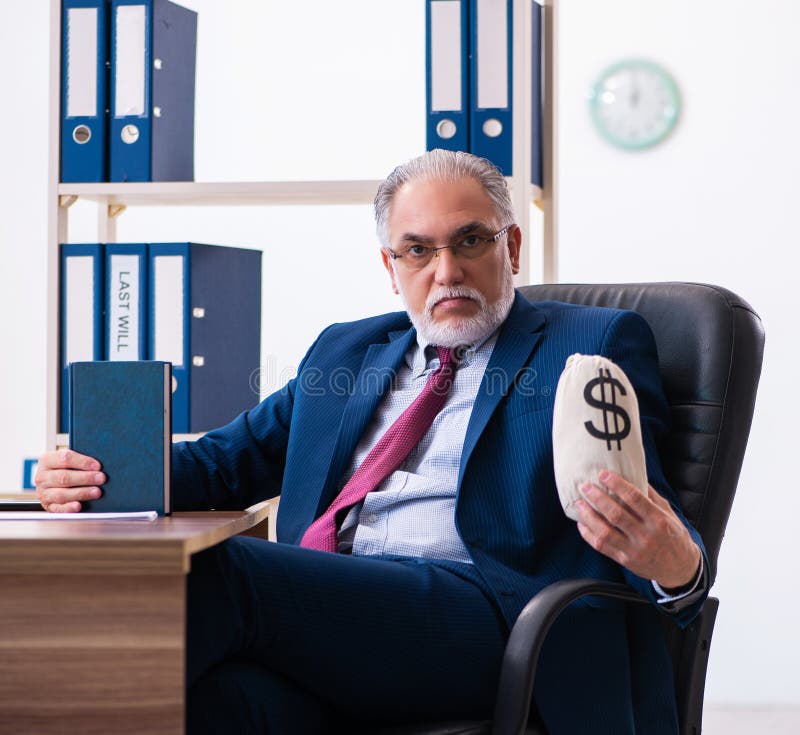 Experienced Male Judge Sitting in the Office Stock Photo - Image of ...