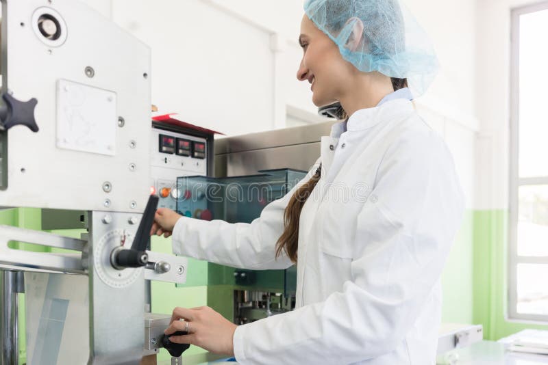 Experienced Manufacturing Operator Controlling Industrial Equipm Stock ...