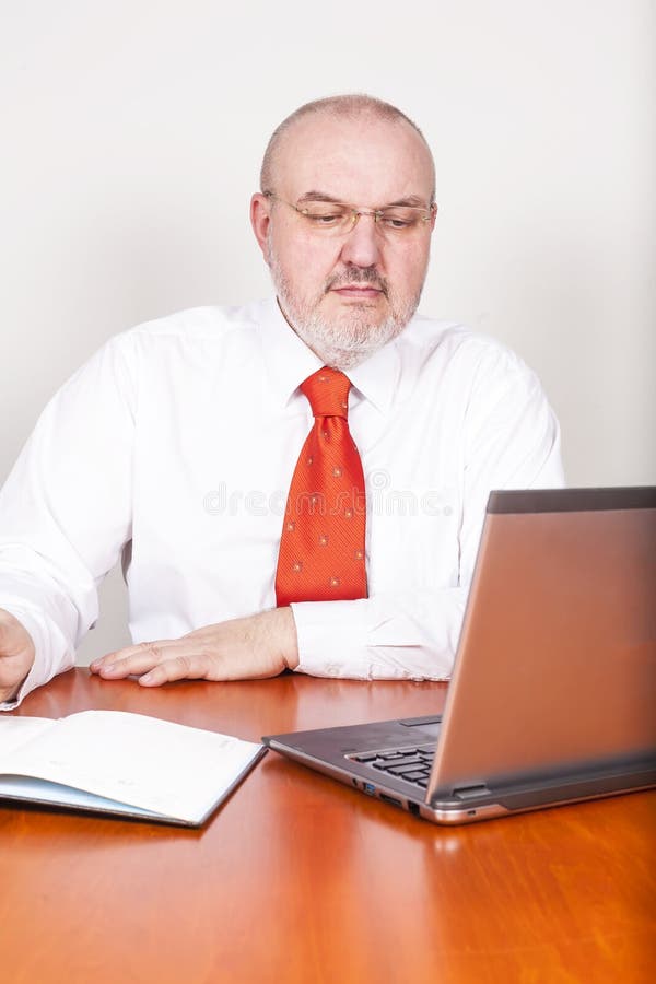 Experienced Office Boss by the Desk. Stock Image - Image of experience ...