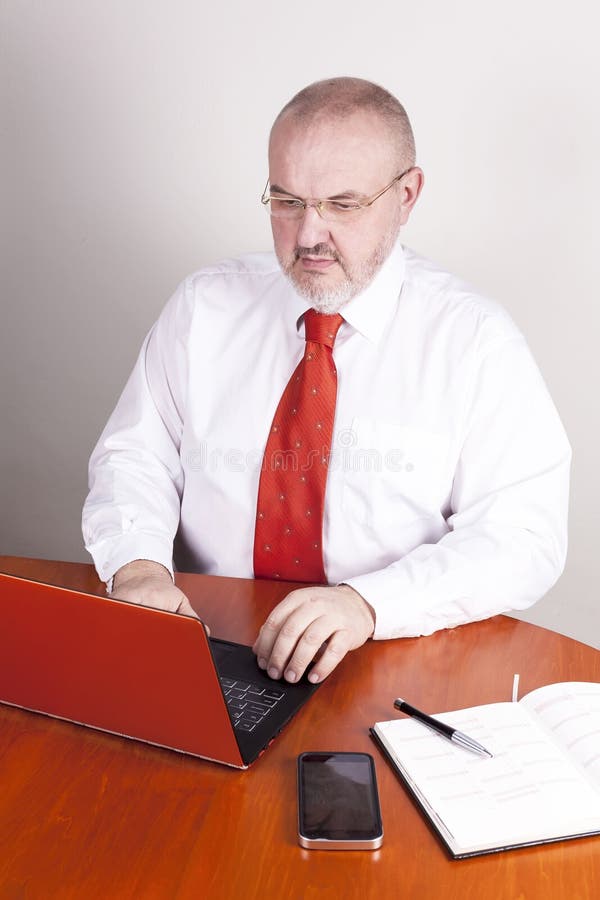 Experienced Office Boss by the Desk. Stock Photo - Image of business ...