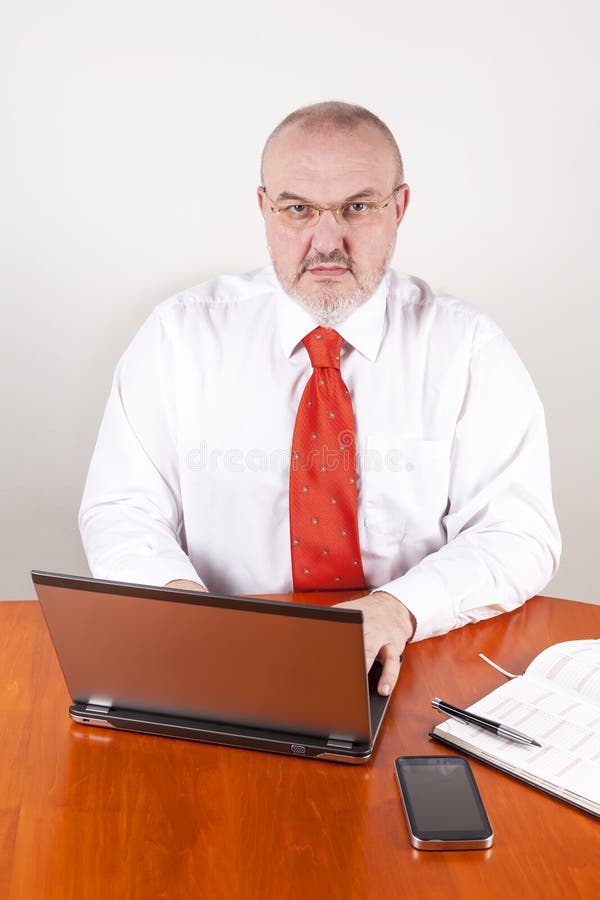 Experienced Office Boss by the Desk. Stock Image - Image of experience ...