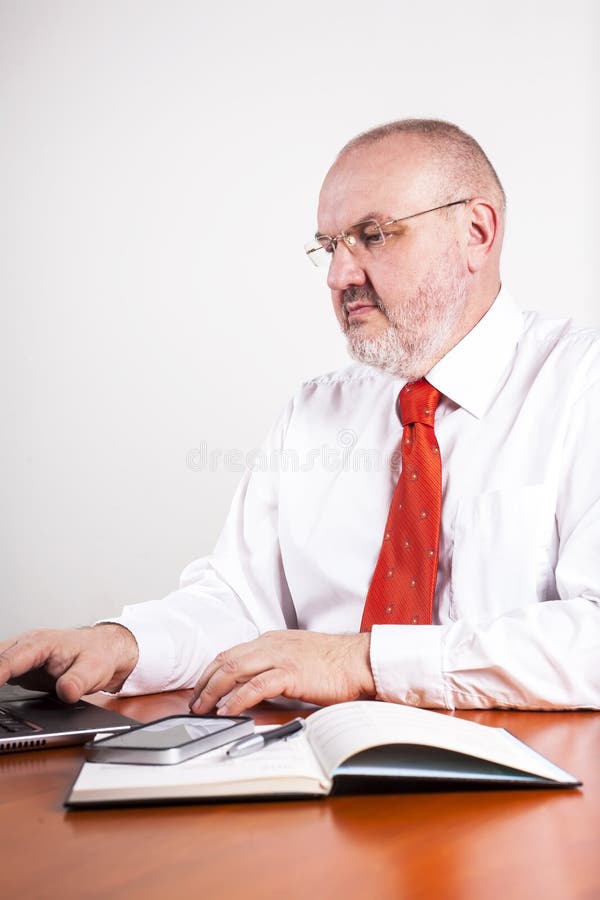 Experienced Office Boss by the Desk. Stock Photo - Image of profession ...