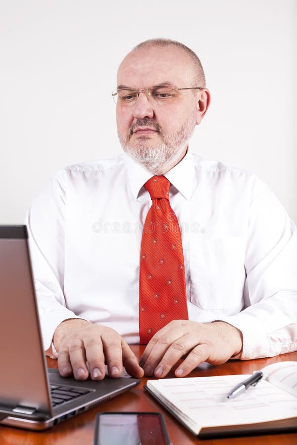 Experienced Office Boss by the Desk. Stock Image - Image of experience ...