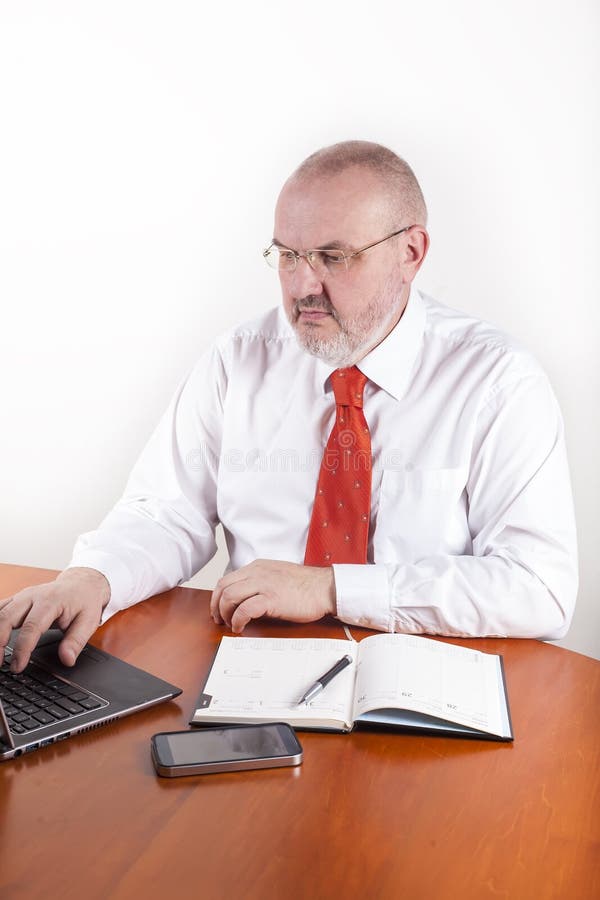 Experienced Office Boss by the Desk. Stock Image - Image of experience ...