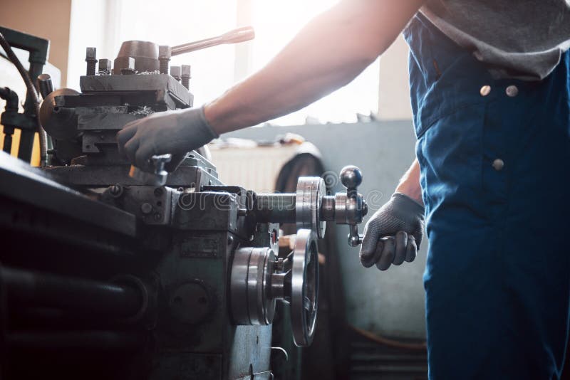 Experienced Operator in a Hard Hat. Metalworking Industry Concept ...