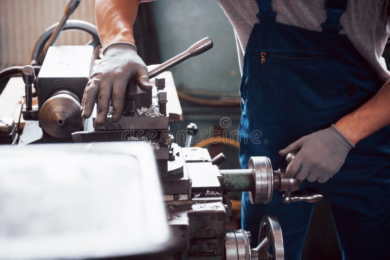 Experienced Operator in a Hard Hat. Metalworking Industry Concept ...