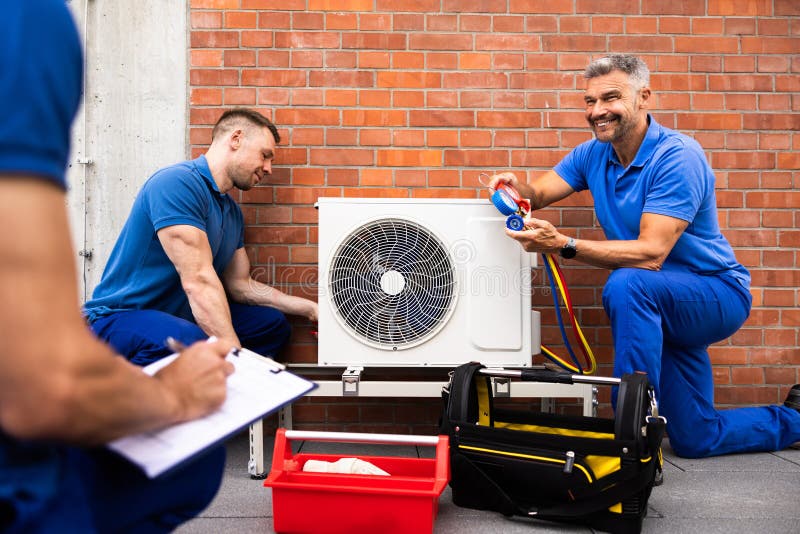 Hvac Technician Inspecting Air Conditioner Unit Stock Photos - Free & Royalty-Free Stock Photos ...