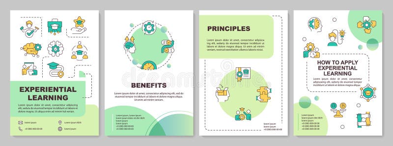 Experiential Learning Benefits Green Circle Brochure Template Stock ...