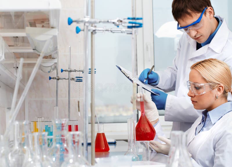 Interior of Clean Modern White Laboratory Background. Laboratory ...