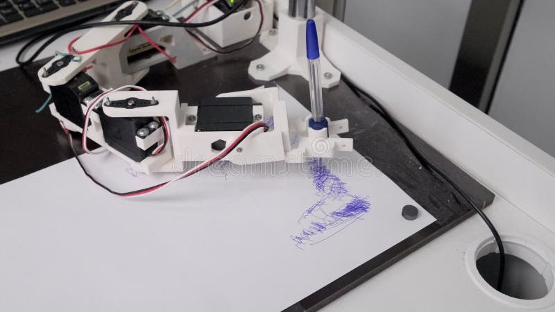 Automatic Robot Hand Writing by Pen Stock Video - Video of writer ...