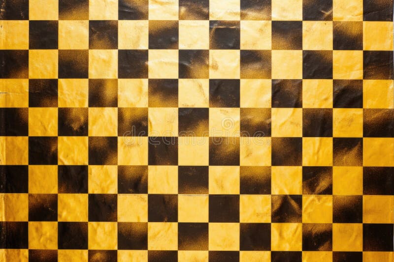 Experiment with a Checkerboard Pattern of Gold Foil Stock Illustration ...